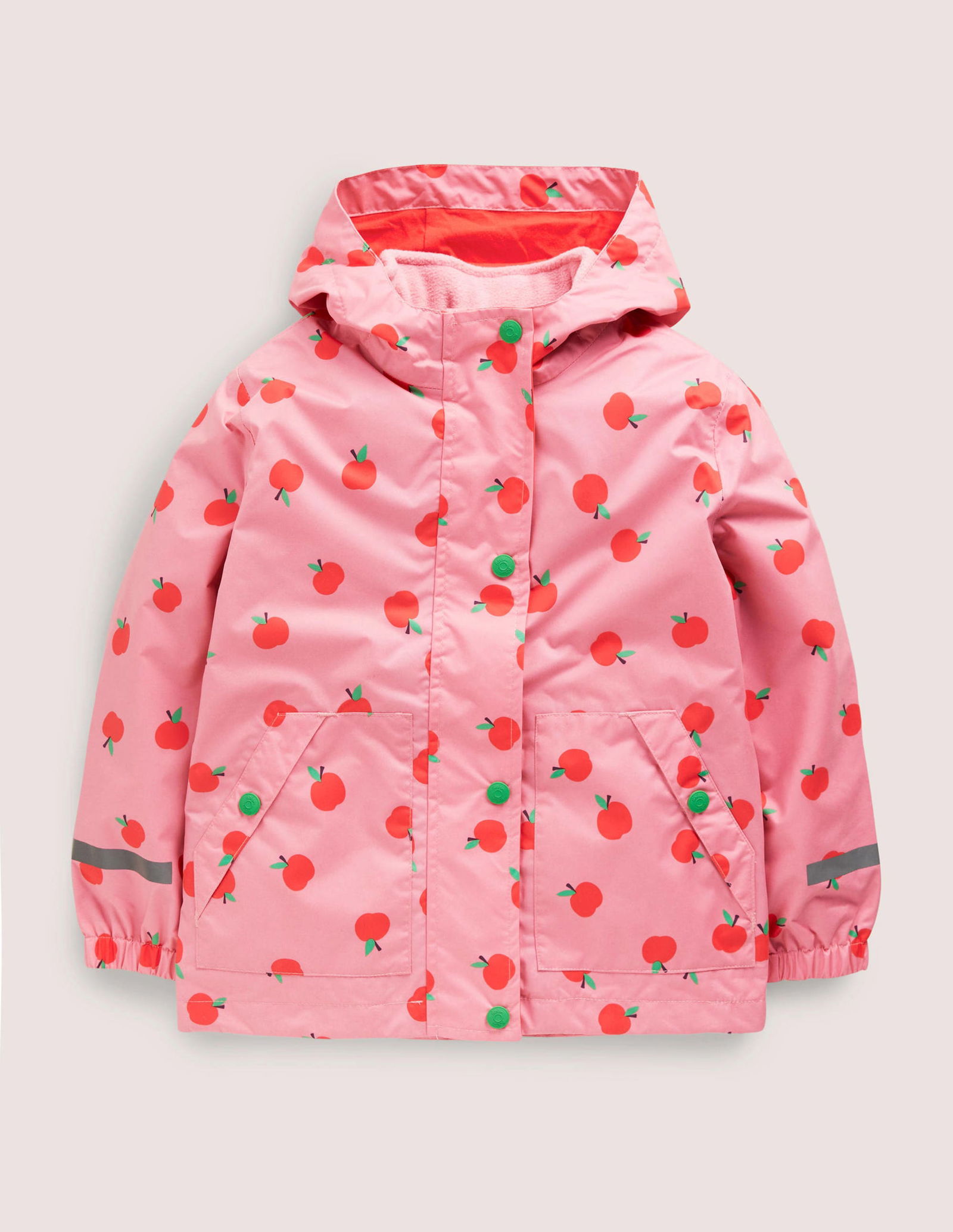 BODEN 3-in-1 Waterproof Jacket in Formica Pink Apples | endource
