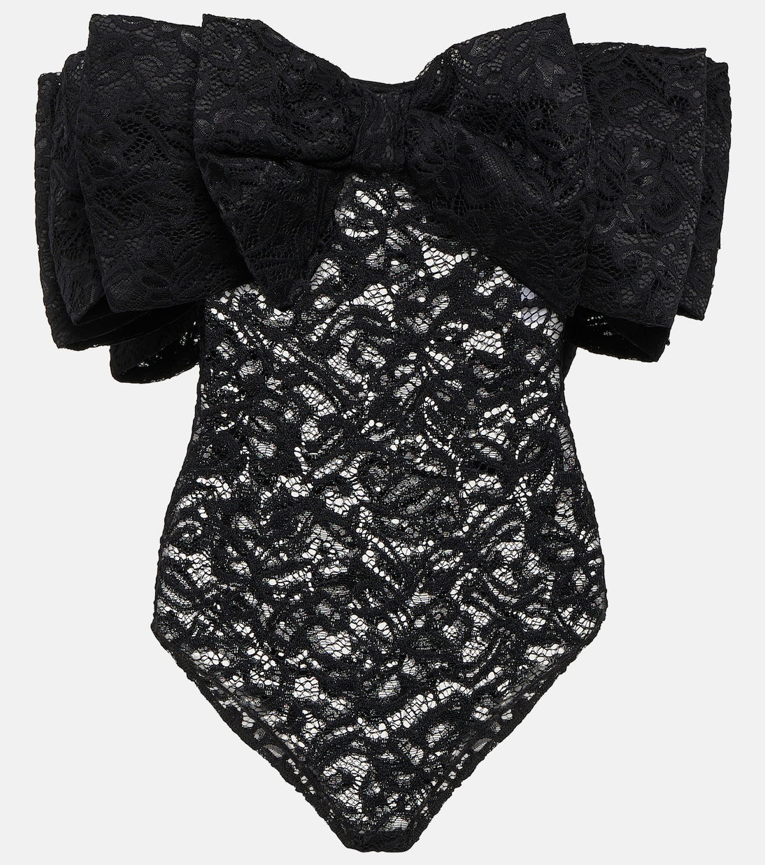 ROTATE BIRGER CHRISTENSEN Bow-Detail Lace Bodysuit | endource
