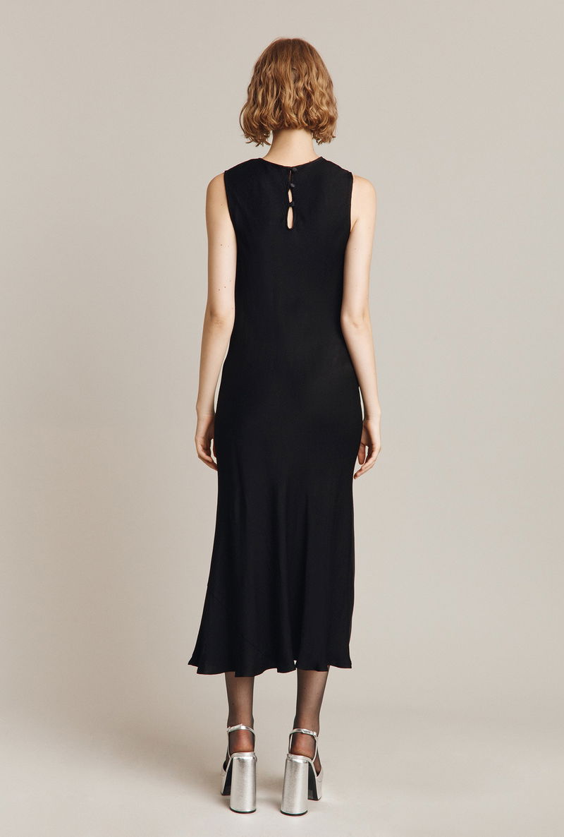 GHOST Naomi Satin Midi Dress | Endource