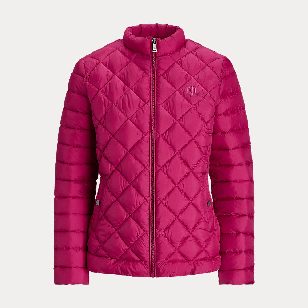 LAUREN RALPH LAUREN Diamond-Quilted Puffer Coat in Blue | endource