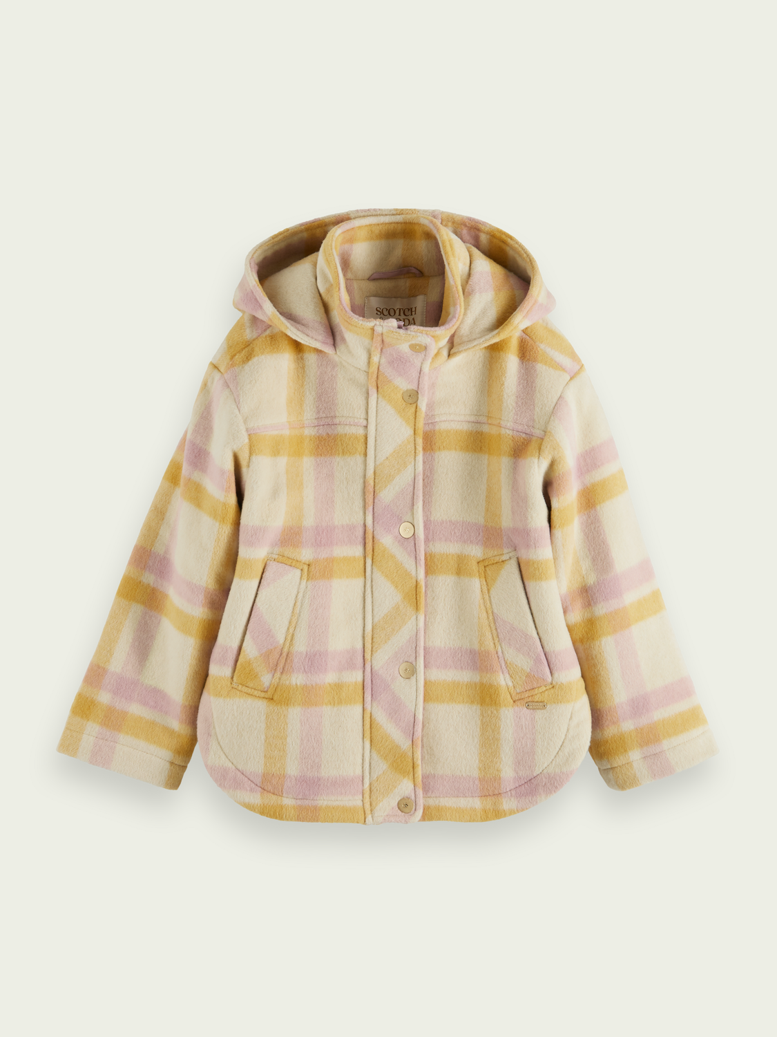 SCOTCH & SODA Wool-Blended Hooded Jacket in Combo Z | Endource
