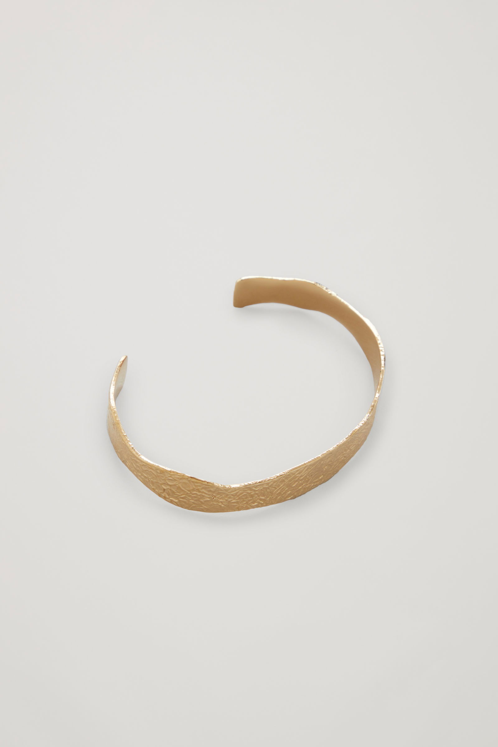 COS Gold-Plated Textured Bangle in Gold | Endource