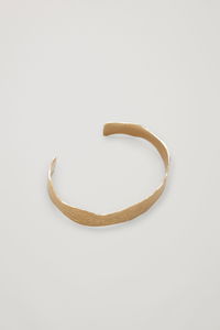 COS Gold-Plated Textured Bangle in Gold | Endource