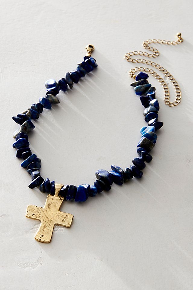 FREE PEOPLE Supernova Cross Choker in Earthy | endource