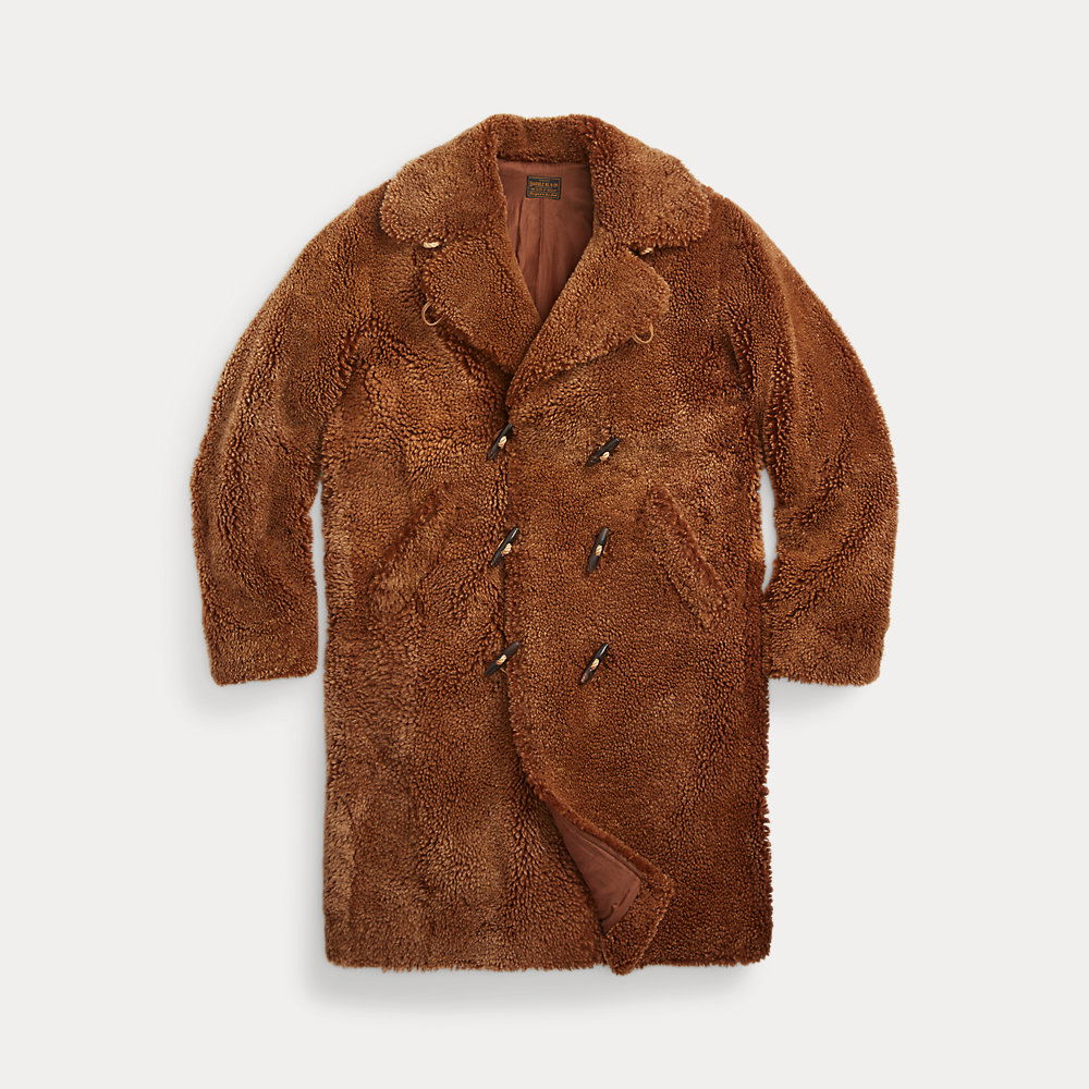 RALPH LAUREN RRL Shearling Coat in Brown | endource