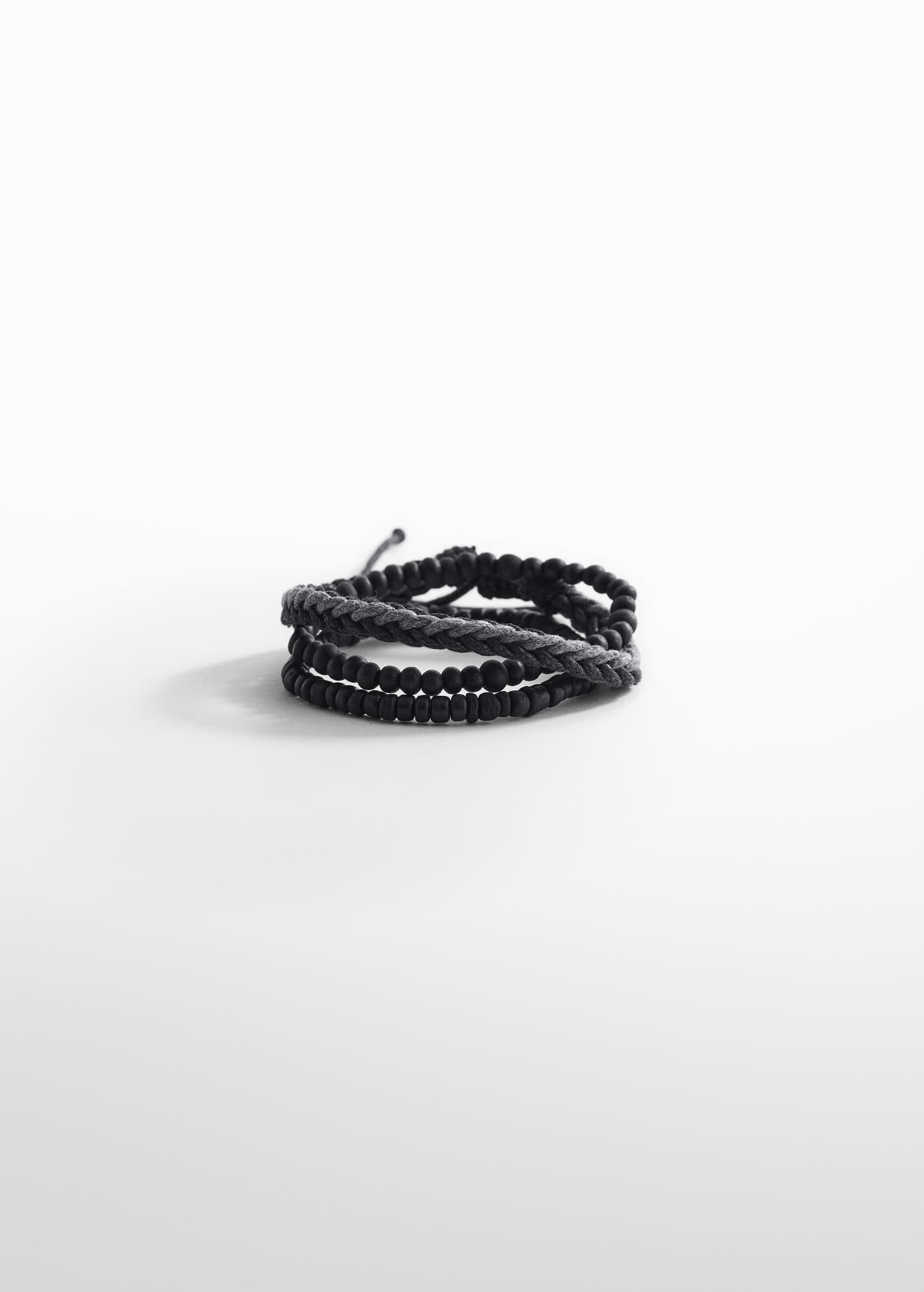 MANGO Pack Of 3 Bracelets in Black | Endource