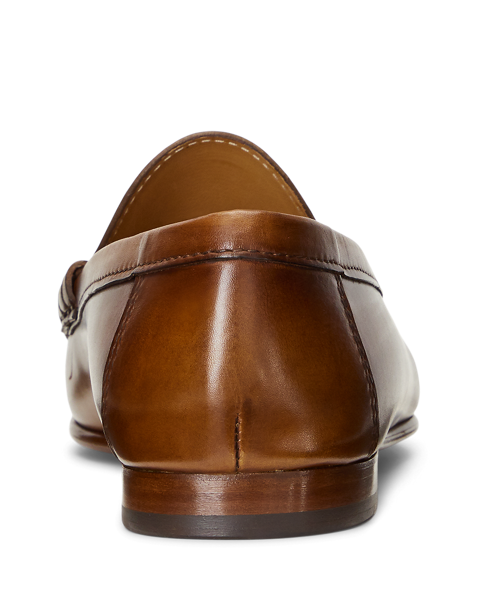 RALPH LAUREN PURPLE LABEL Chalmers Calfskin Penny Loafer in Tan | Endource