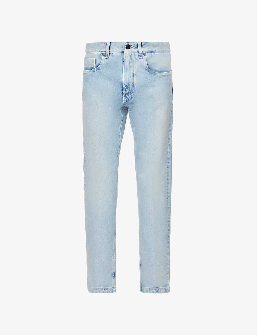 FENDI Straight-Leg Mid-Rise Denim Jeans in DARK BLU | Endource