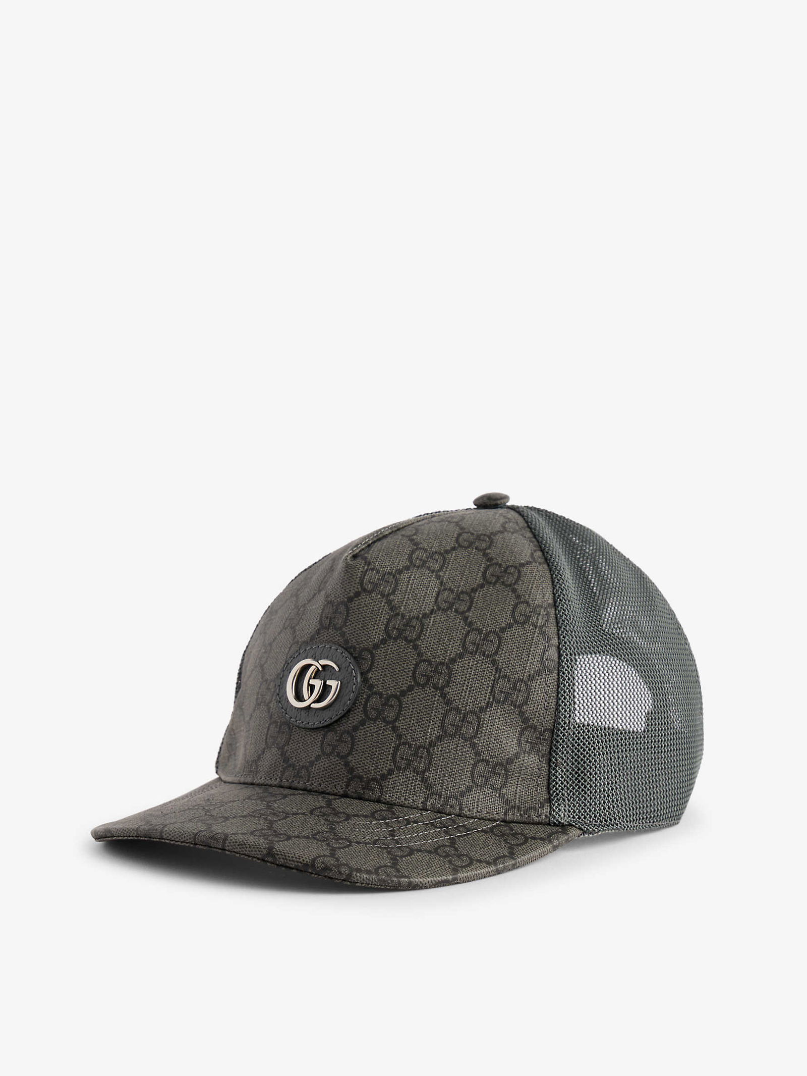 GUCCI Monogram-Pattern Baseball Cap in Grey/black+graphite | endource