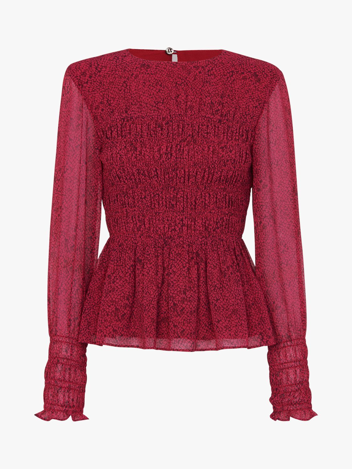 WHISTLES Rosanna Abstract Snake Top in Red | endource