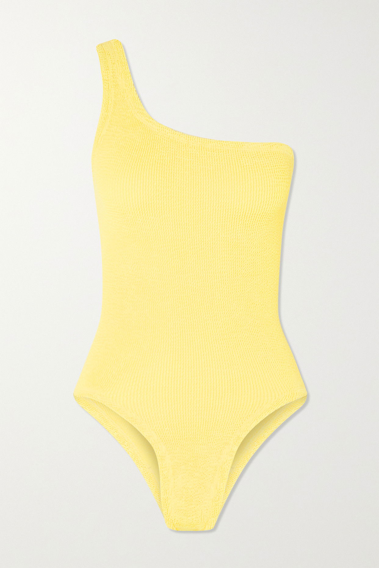 Hunza G Nancy One Shoulder Seersucker Swimsuit Endource