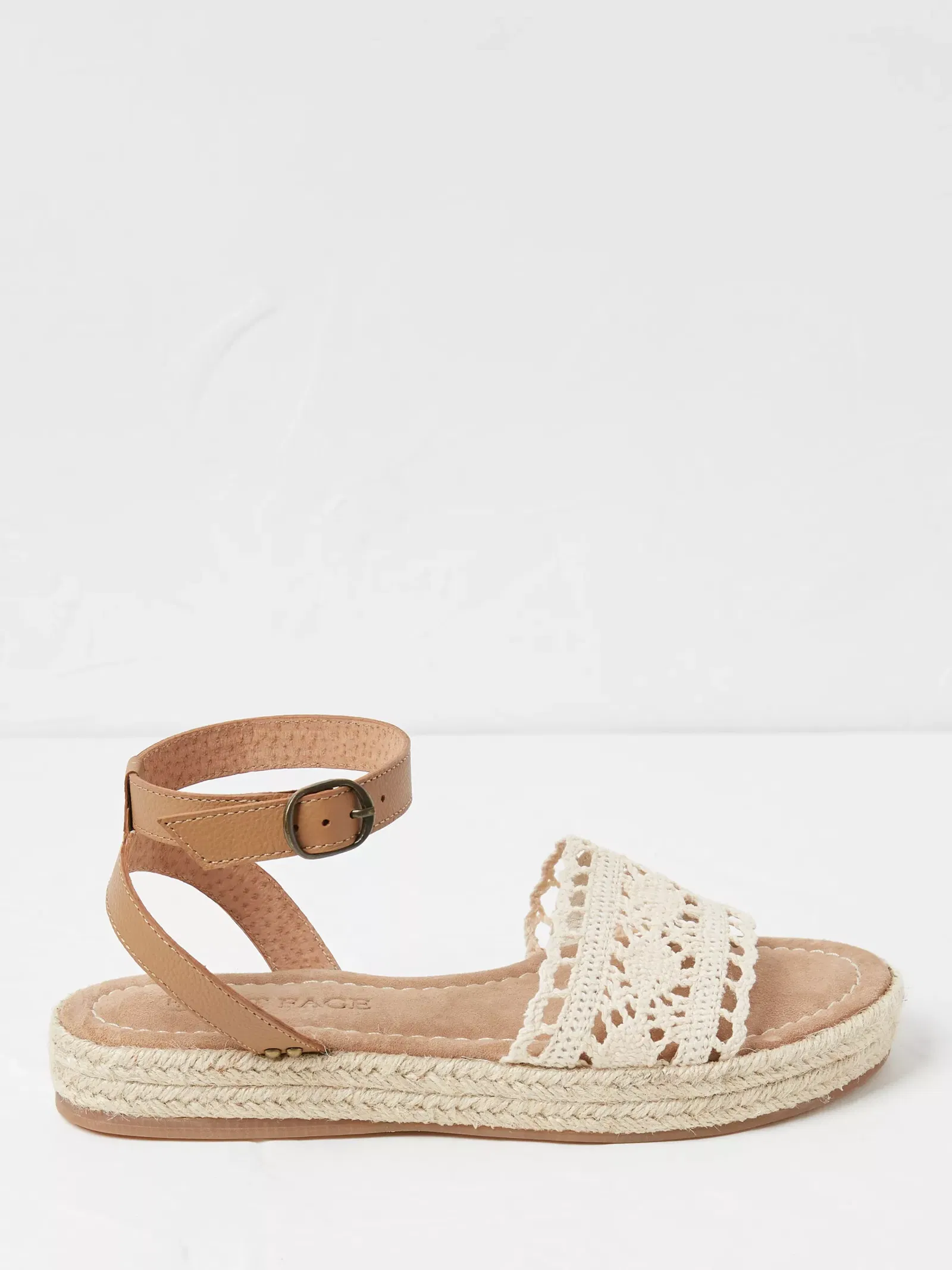 FATFACE Tilly Espadrille Sandals in Ivory | endource