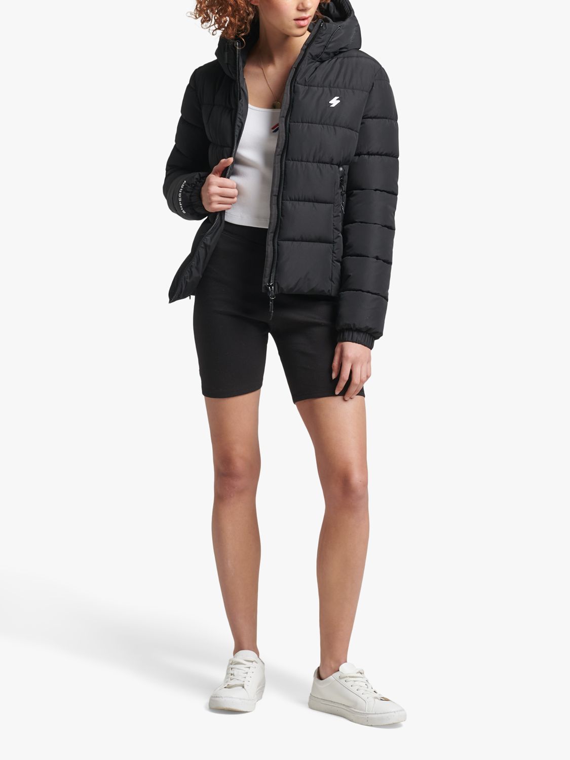 SUPERDRY Spirit Puffer Jacket in Black | endource