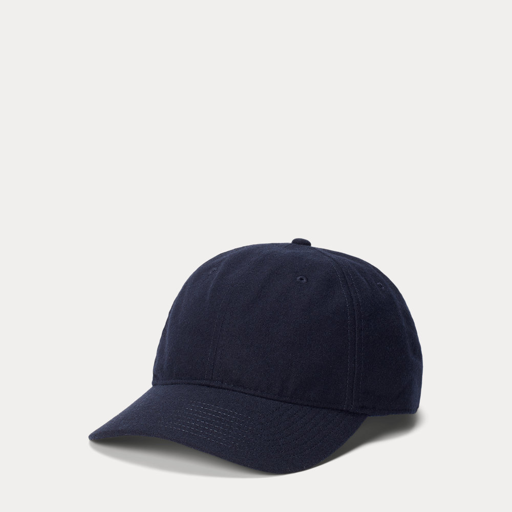 POLO RALPH LAUREN Wool Flannel Ball Cap in Blue | endource
