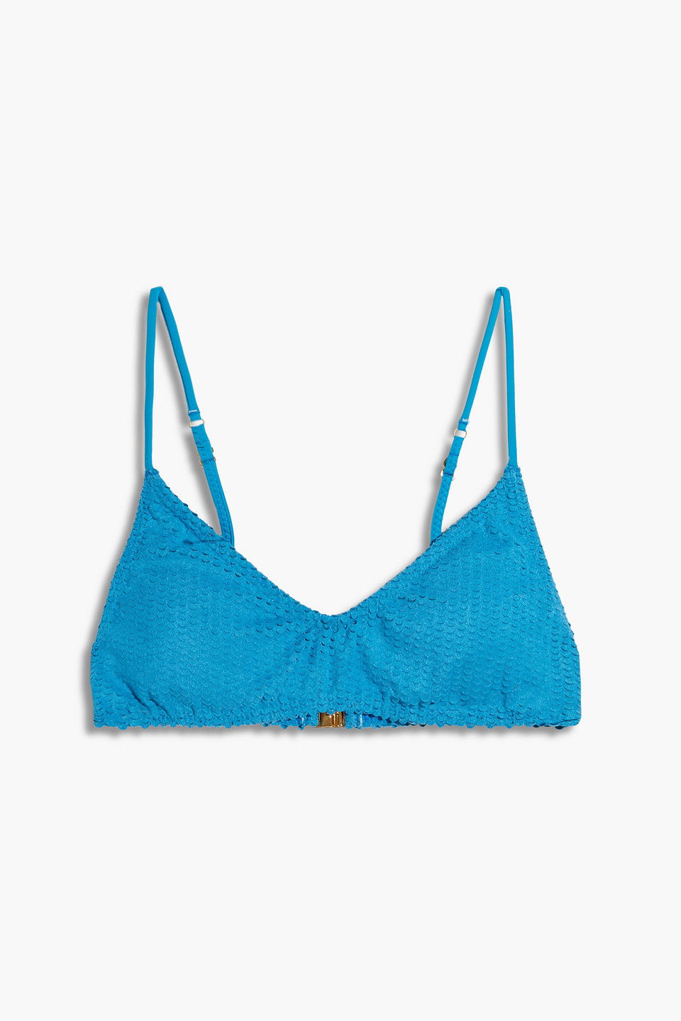 VIX PAULA HERMANNY Luli Laser-Cut Bikini Top in Blue | Endource