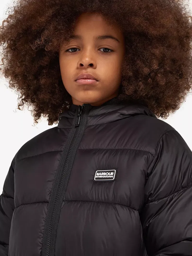 BARBOUR Bobber Puffer Jacket in Black | endource