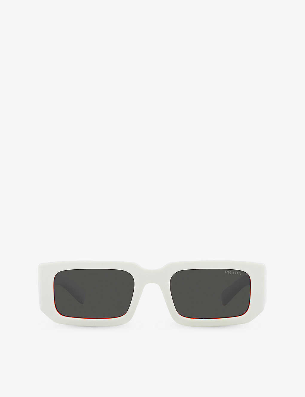 PRADA PR 06YS Rectangle Sunglasses in WHITE | endource