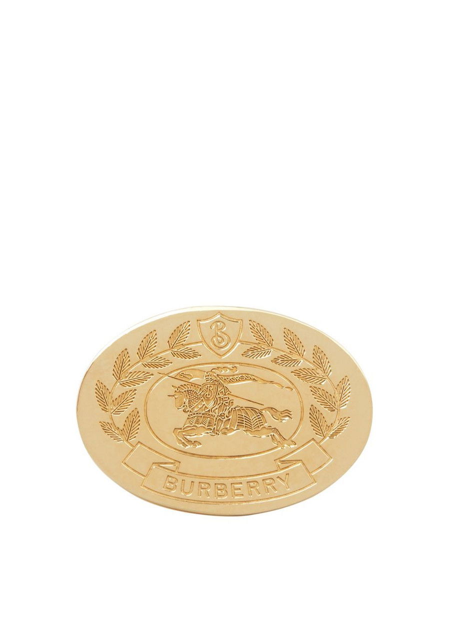 BURBERRY Gold-Plated Ekd Signet Ring | endource