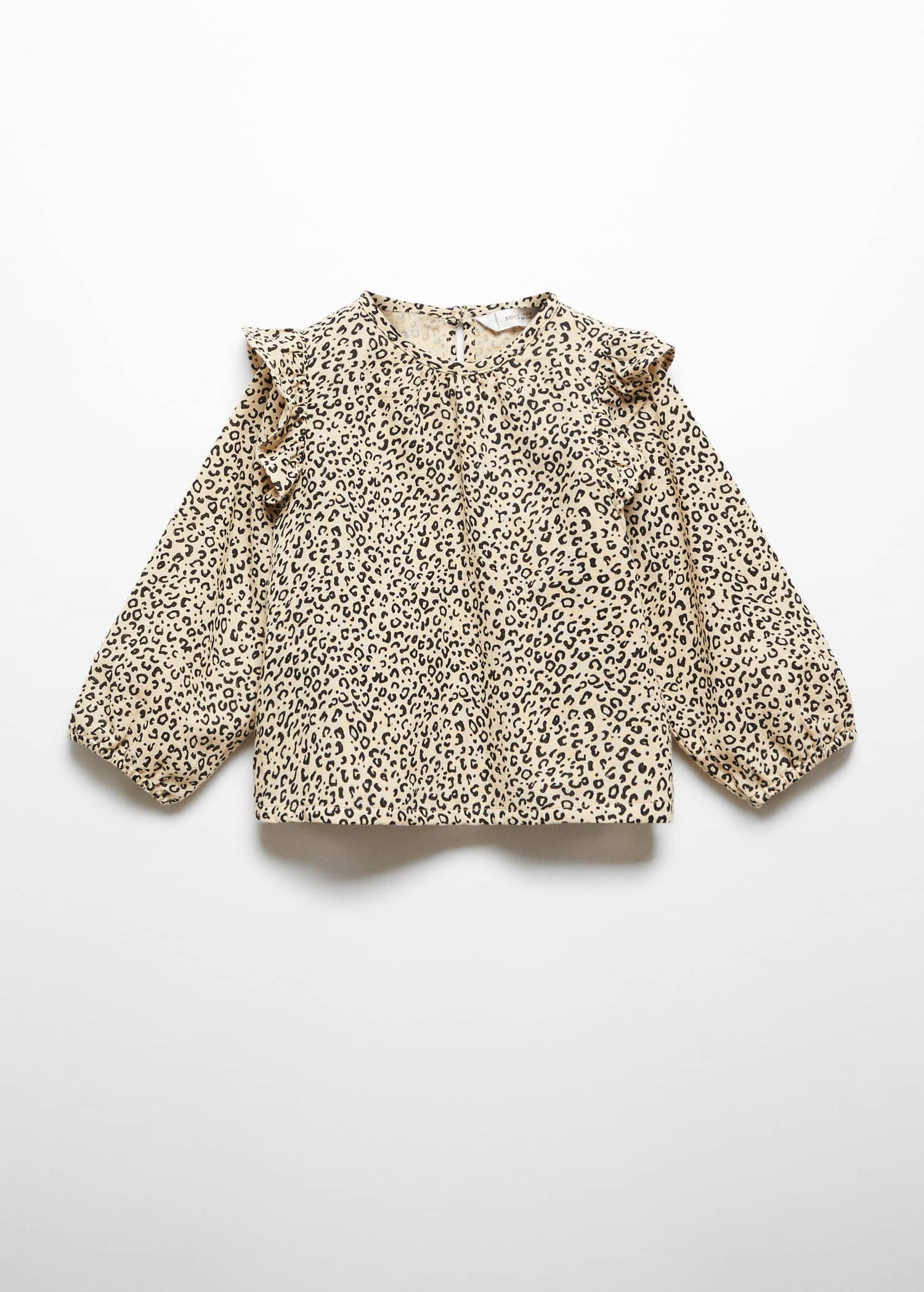 MANGO Leopard Print Blouse in Off White | endource