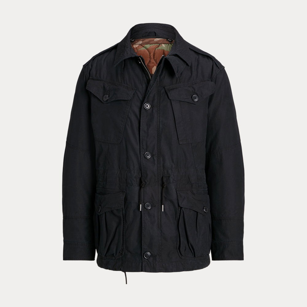 POLO RALPH LAUREN Field Jacket & Reversible Camo Liner in Black | endource