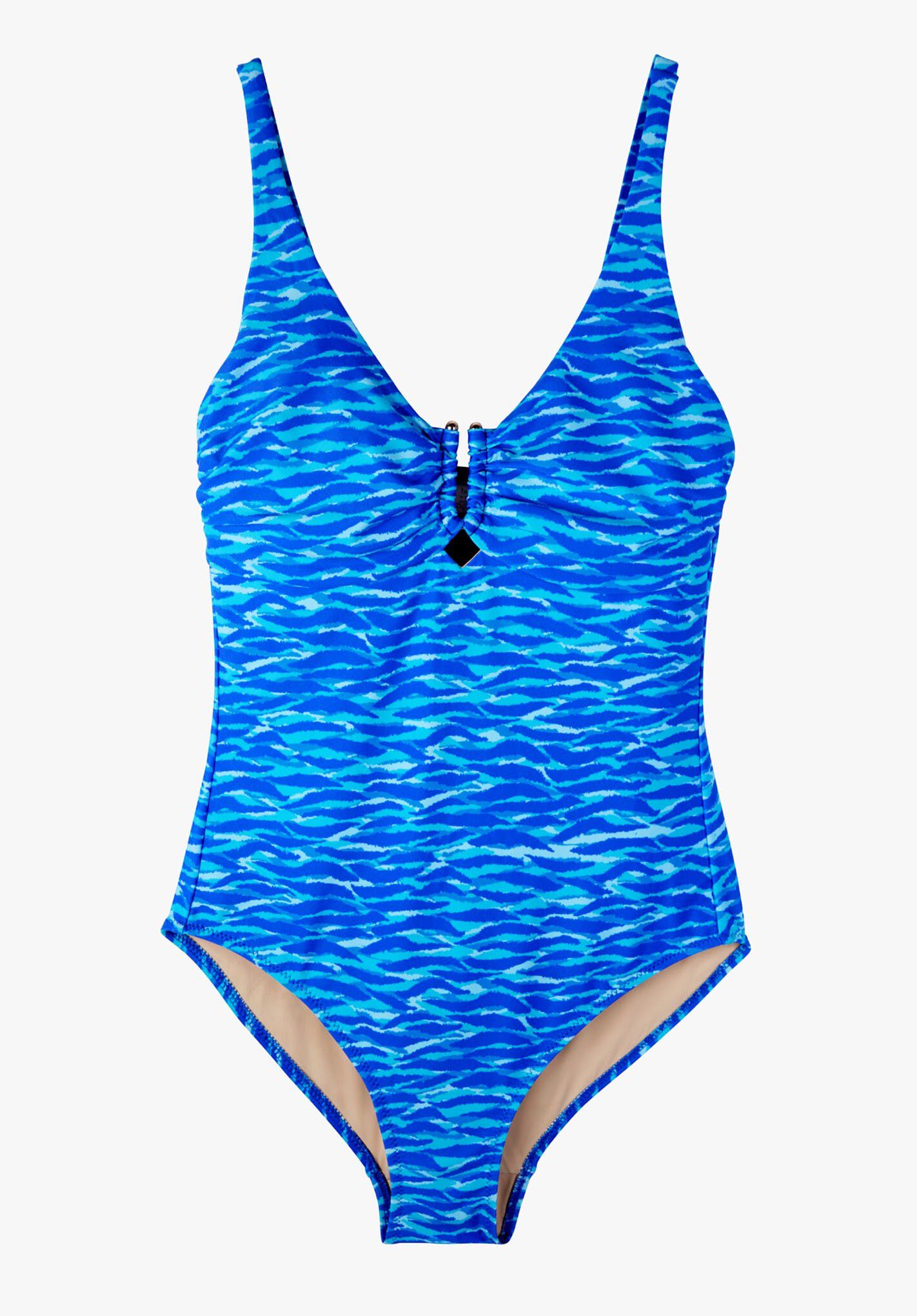 HUSH Underwired Swimsuit in Lagoon Print | endource
