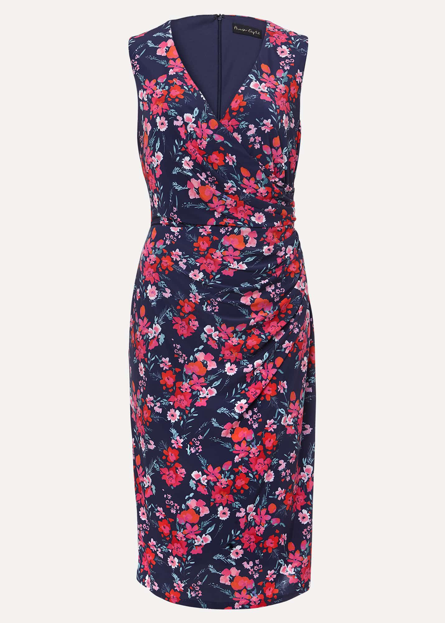 PHASE EIGHT Aurelia Floral Dress in Navy/Multi | endource