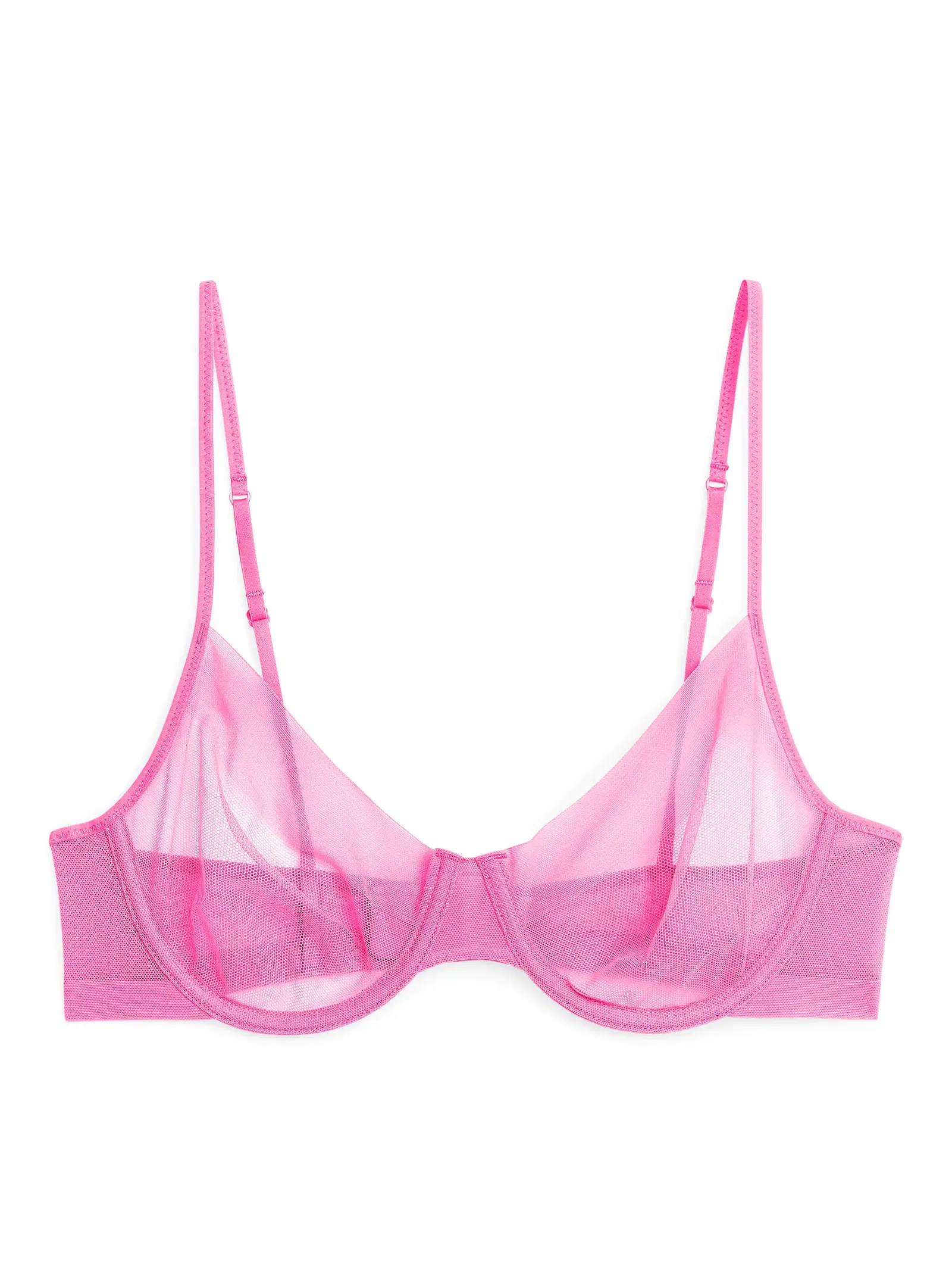 Arket Mesh Wire Bra In Pink Endource