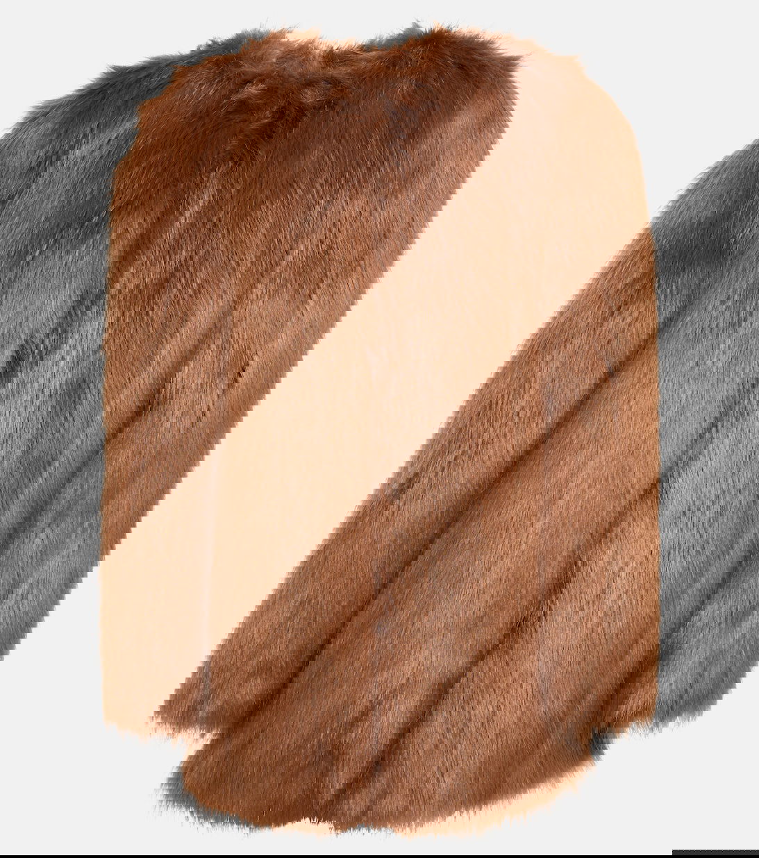 SAINT LAURENT Animal-Free Fur Jacket in Brown | endource