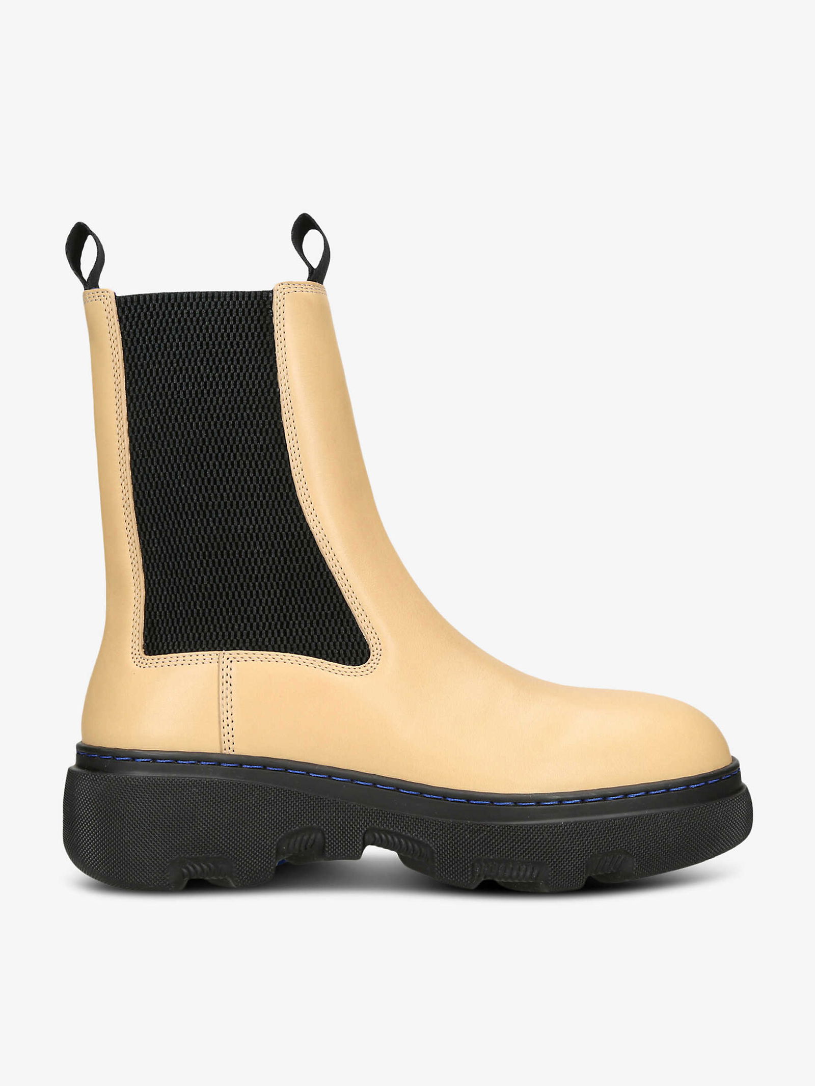 BURBERRY Creeper Leather Chelsea Boots in BEIGE | Endource