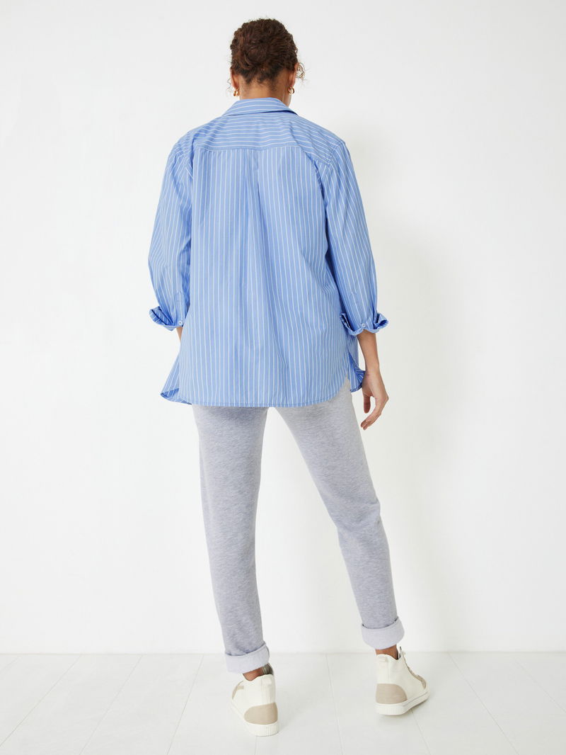 HUSH Pippa Stripe Shirt in Blue/White Stripe | endource