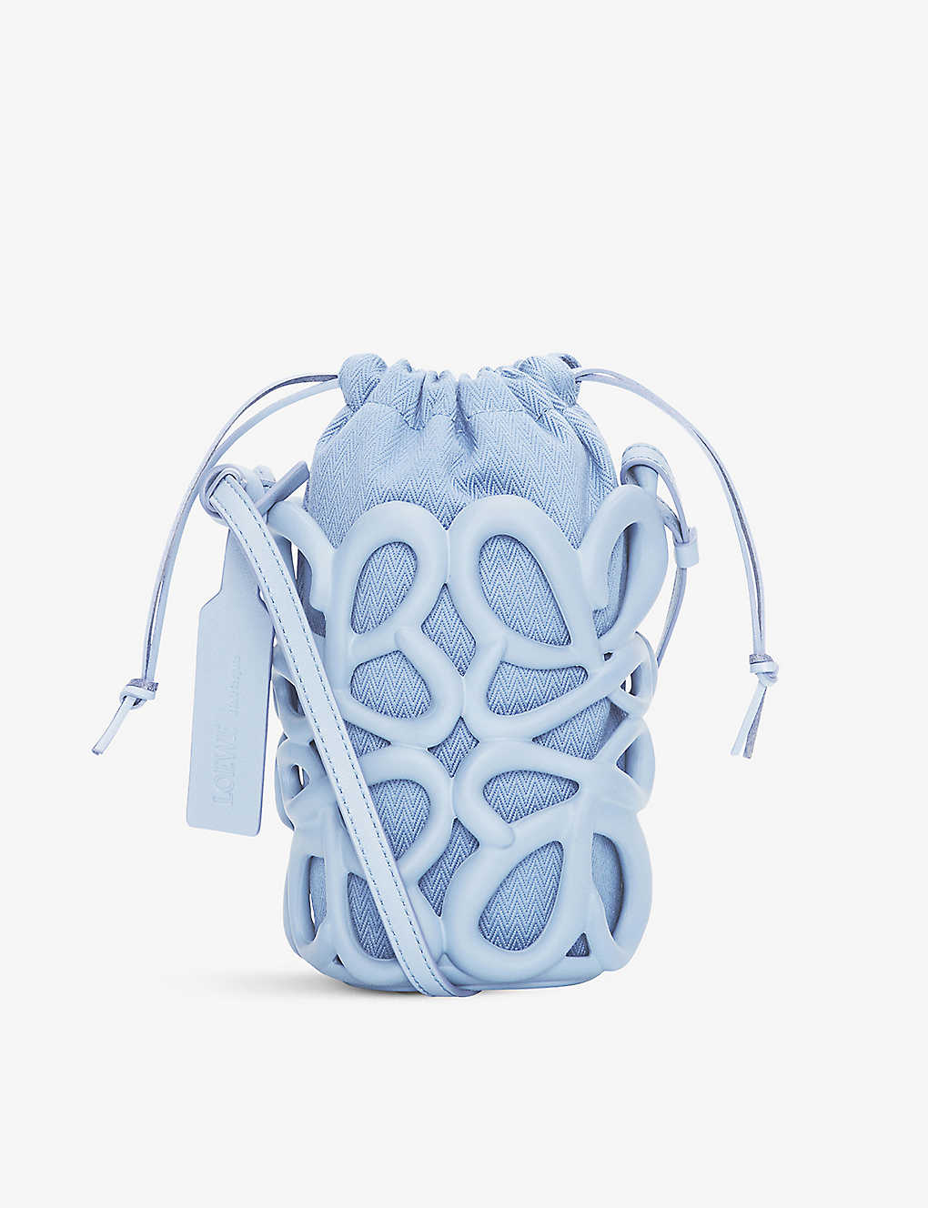 LOEWE Anagram Rubber Cross-Body Bag in DUSTY BLUE | Endource