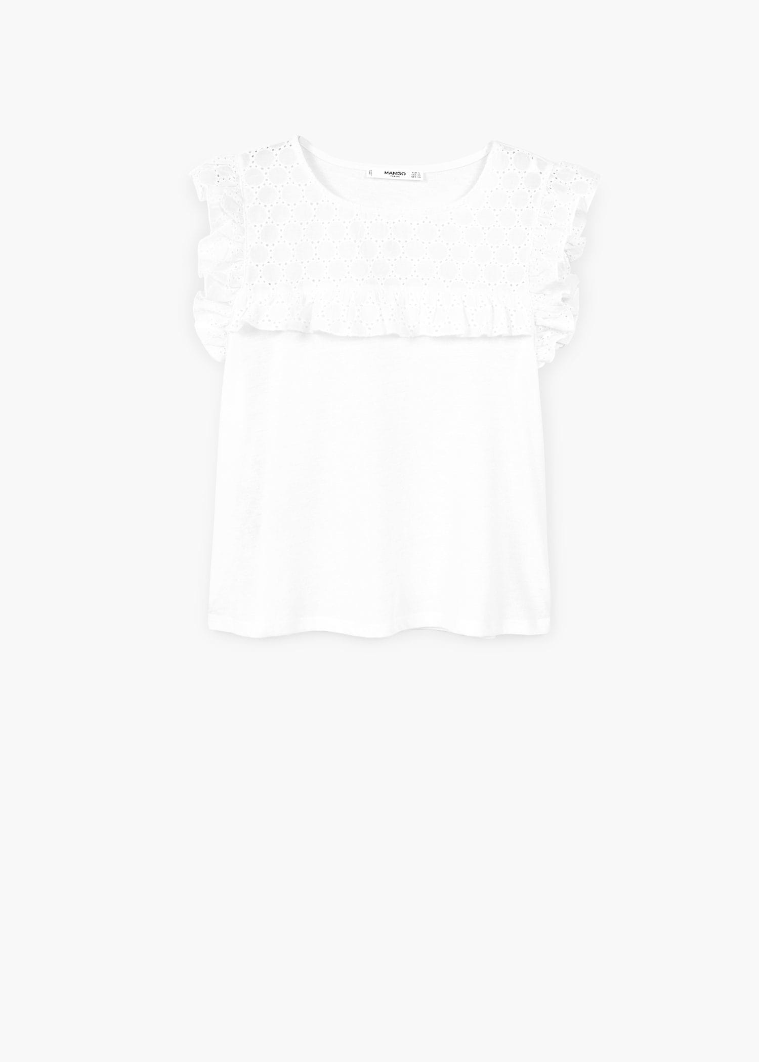 MANGO Contrast Lace T-shirt | endource