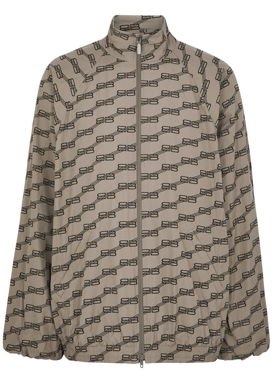 BALENCIAGA BB Monogrammed Cotton Track Jacket | endource