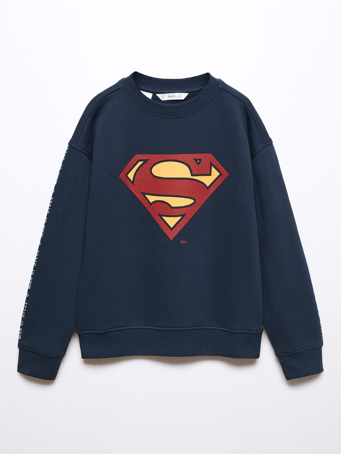 MANGO Superman Jumper in Navy/Multi | endource