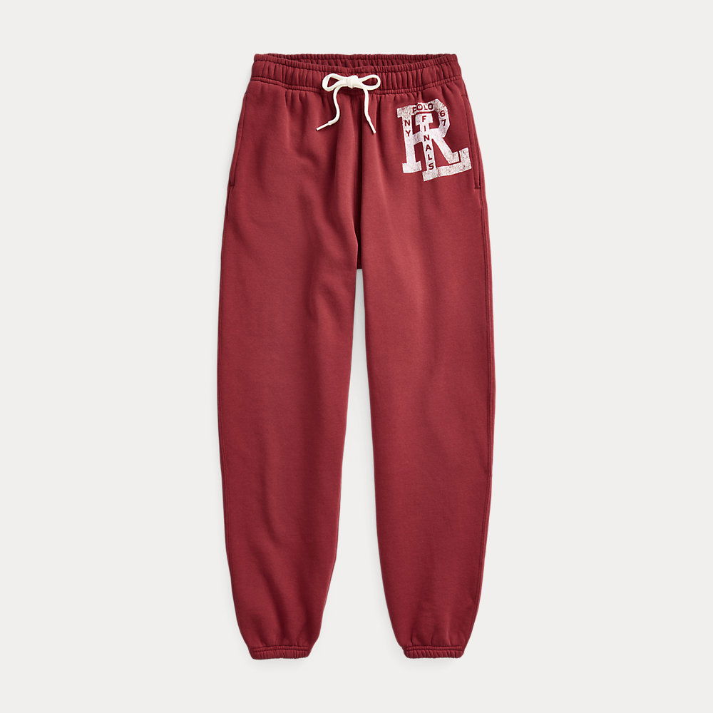 POLO RALPH LAUREN RL-Logo Fleece Tracksuit Bottoms in Purple | endource