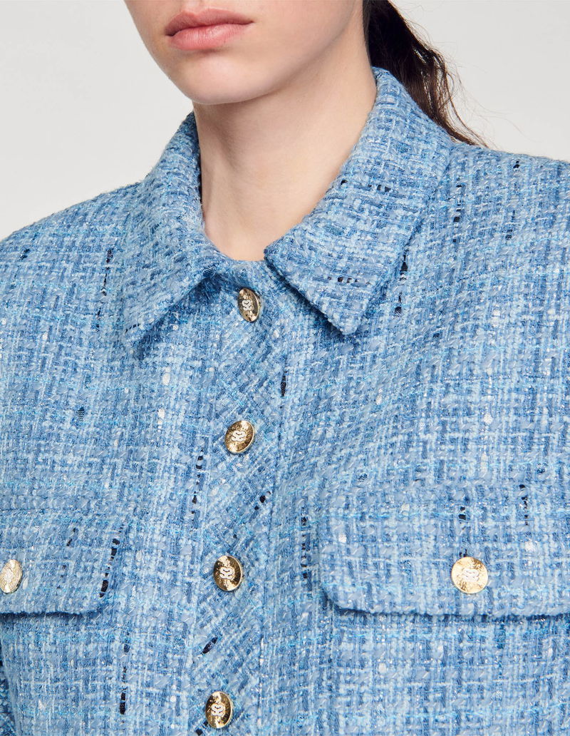 SANDRO Short Tweed Jacket | endource