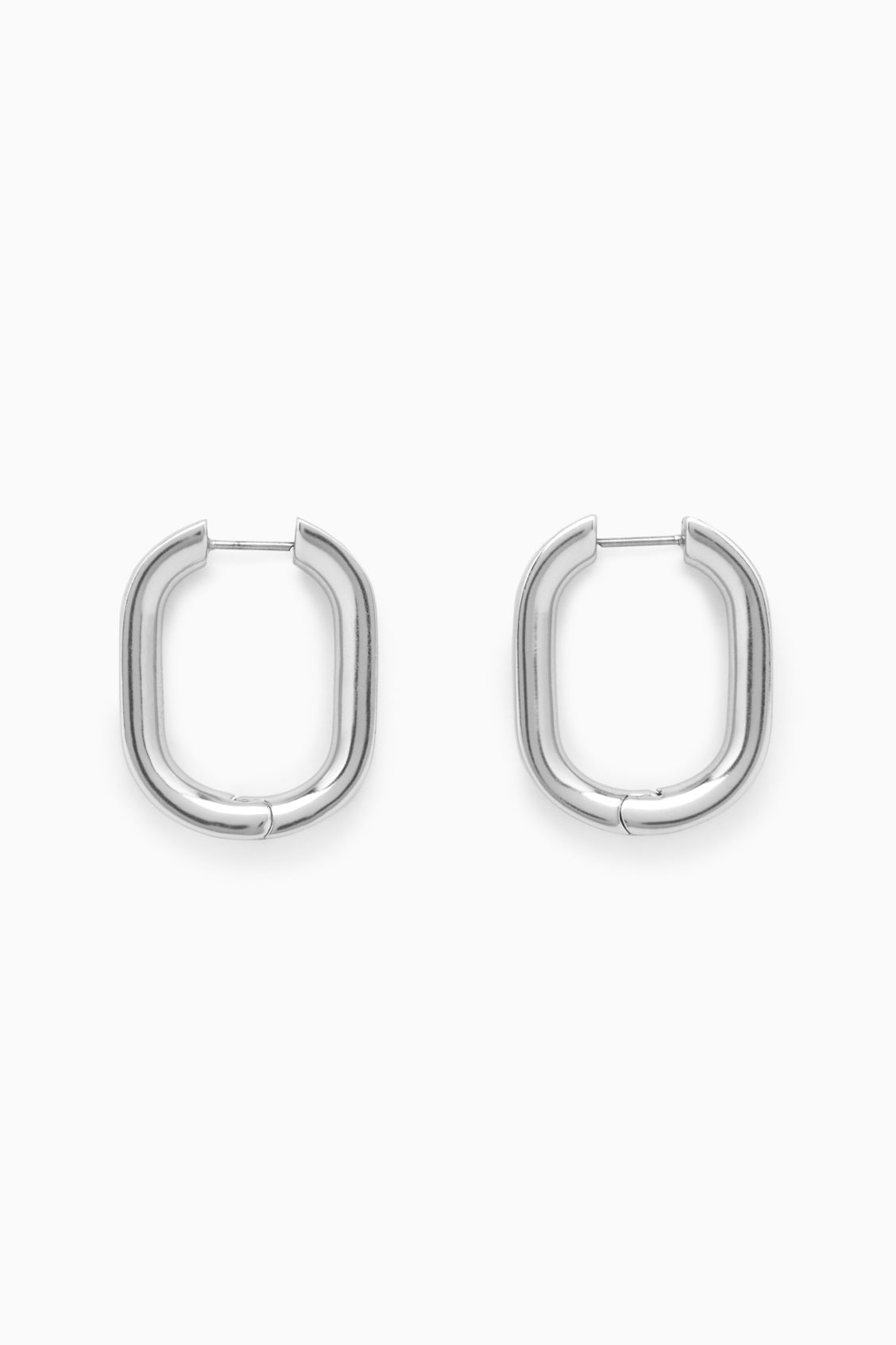 COS Oval Hoop Earrings in SILVER | Endource