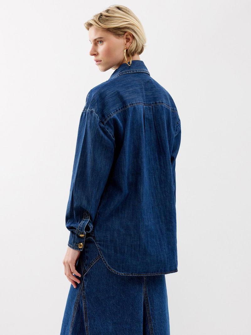 ZIMMERMANN Luminosity Denim Shirt in Blue | Endource