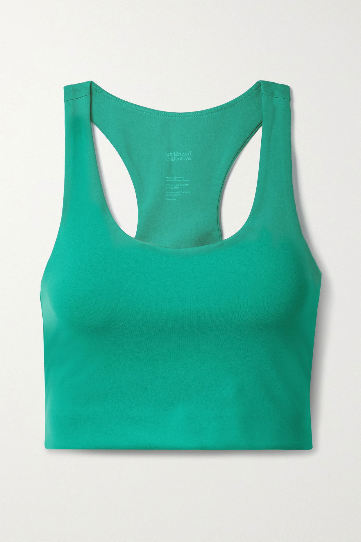 GIRLFRIEND COLLECTIVE Paloma Stretch Recycled Sports Bra in Green ...