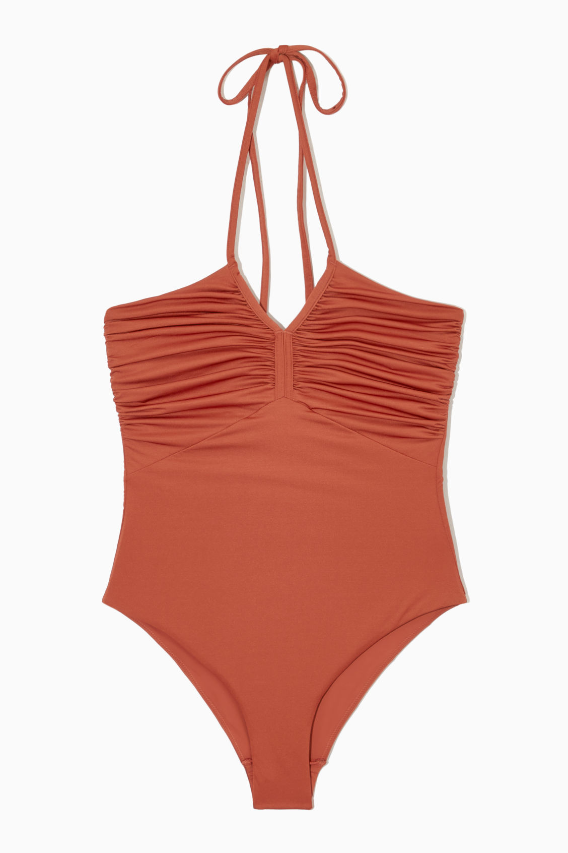 COS Ruched Halterneck Swimsuit | endource