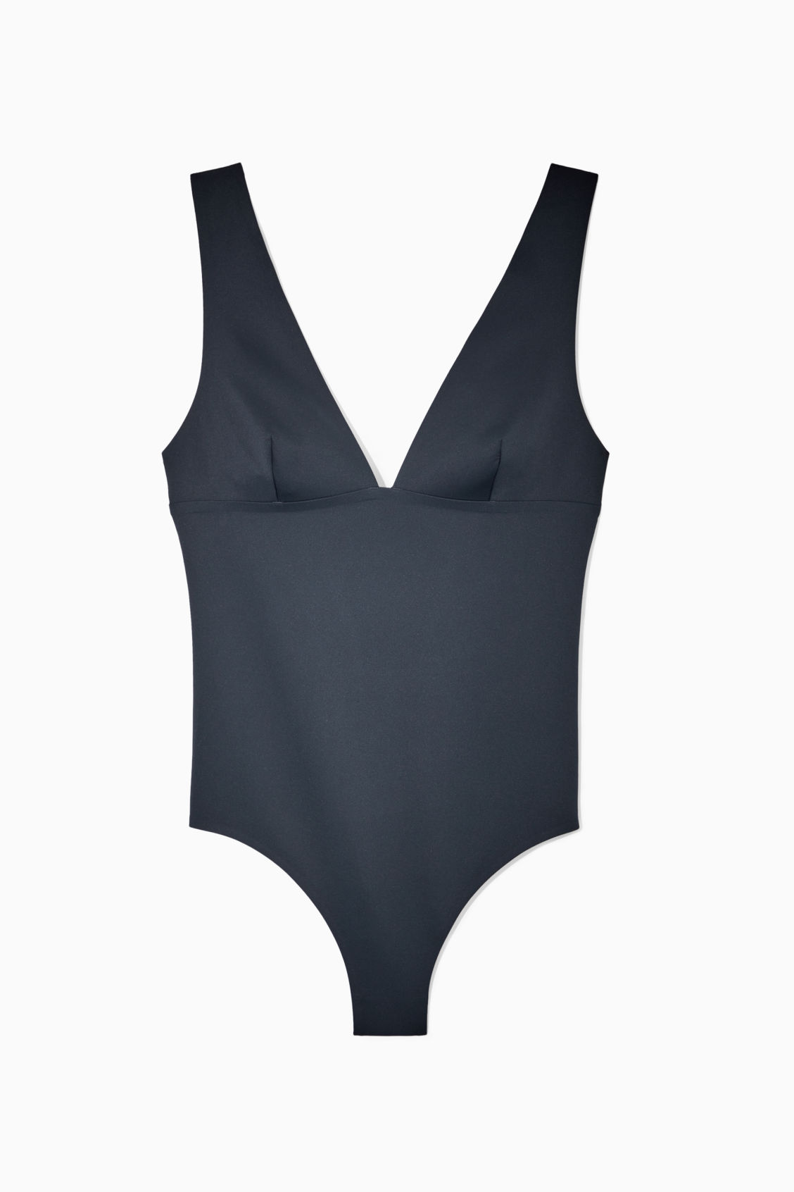 COS Open-Back Plunge Swimsuit in NAVY | endource