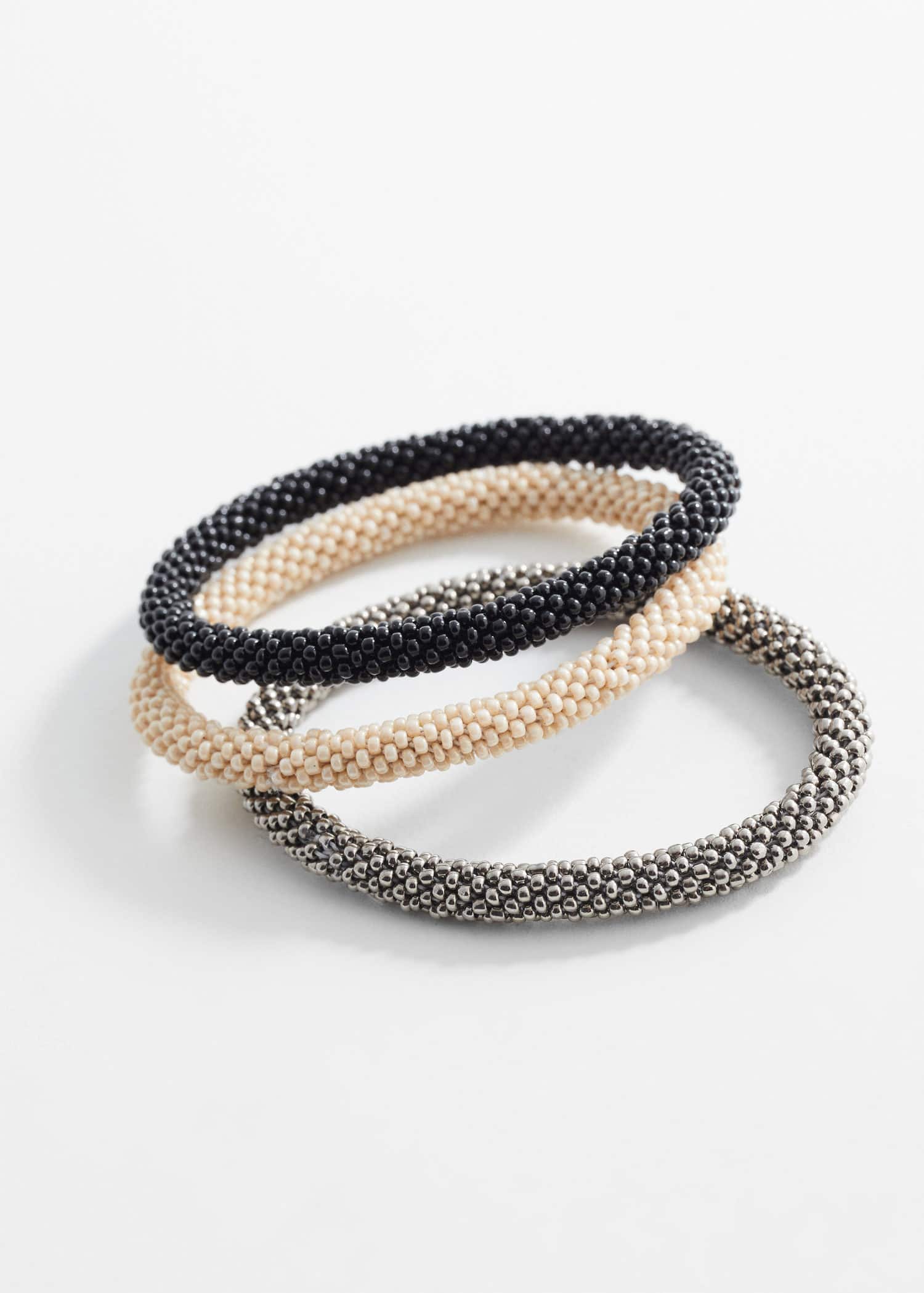 MANGO Pack Of 3 Bracelets in Sand | Endource