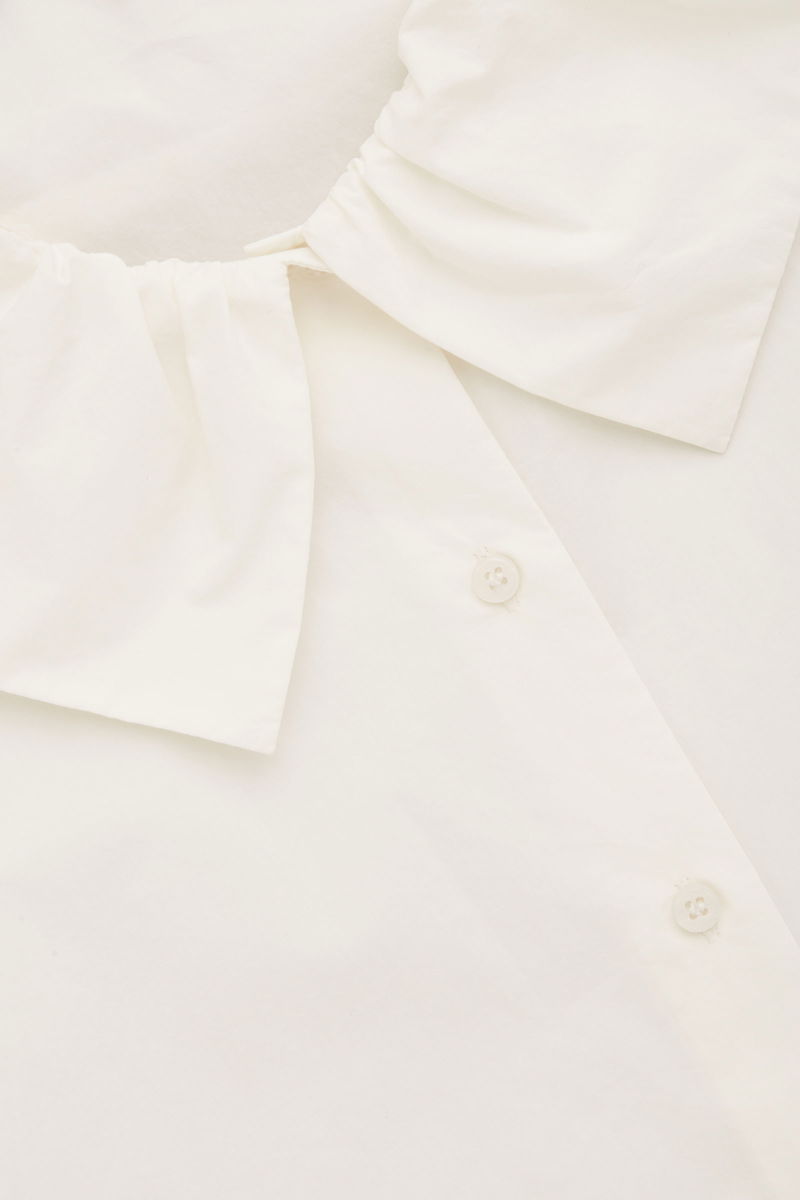 COS Gathered Collar Cotton Shirt | endource