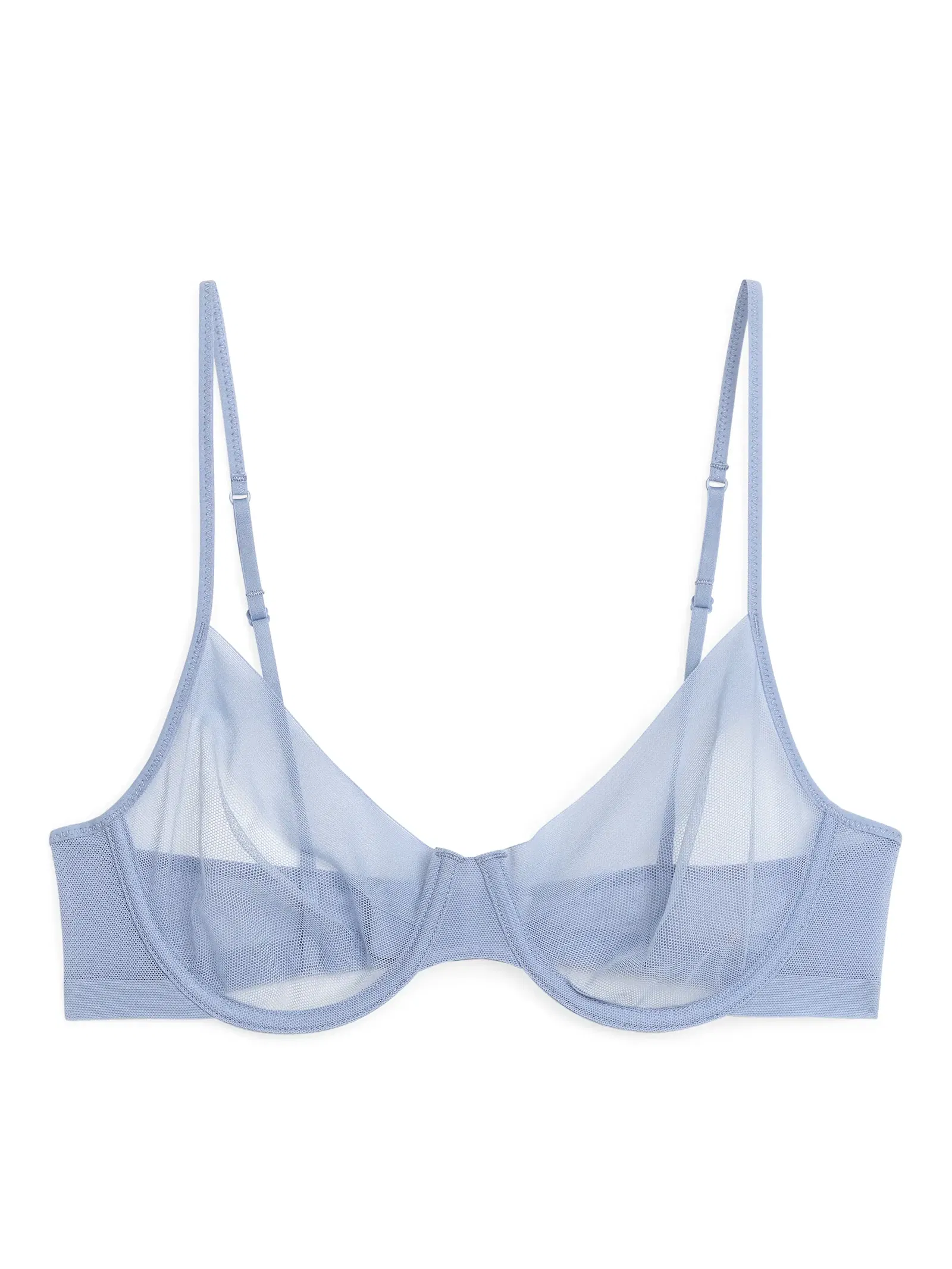 Arket Mesh Wire Bra In Light Blue Endource