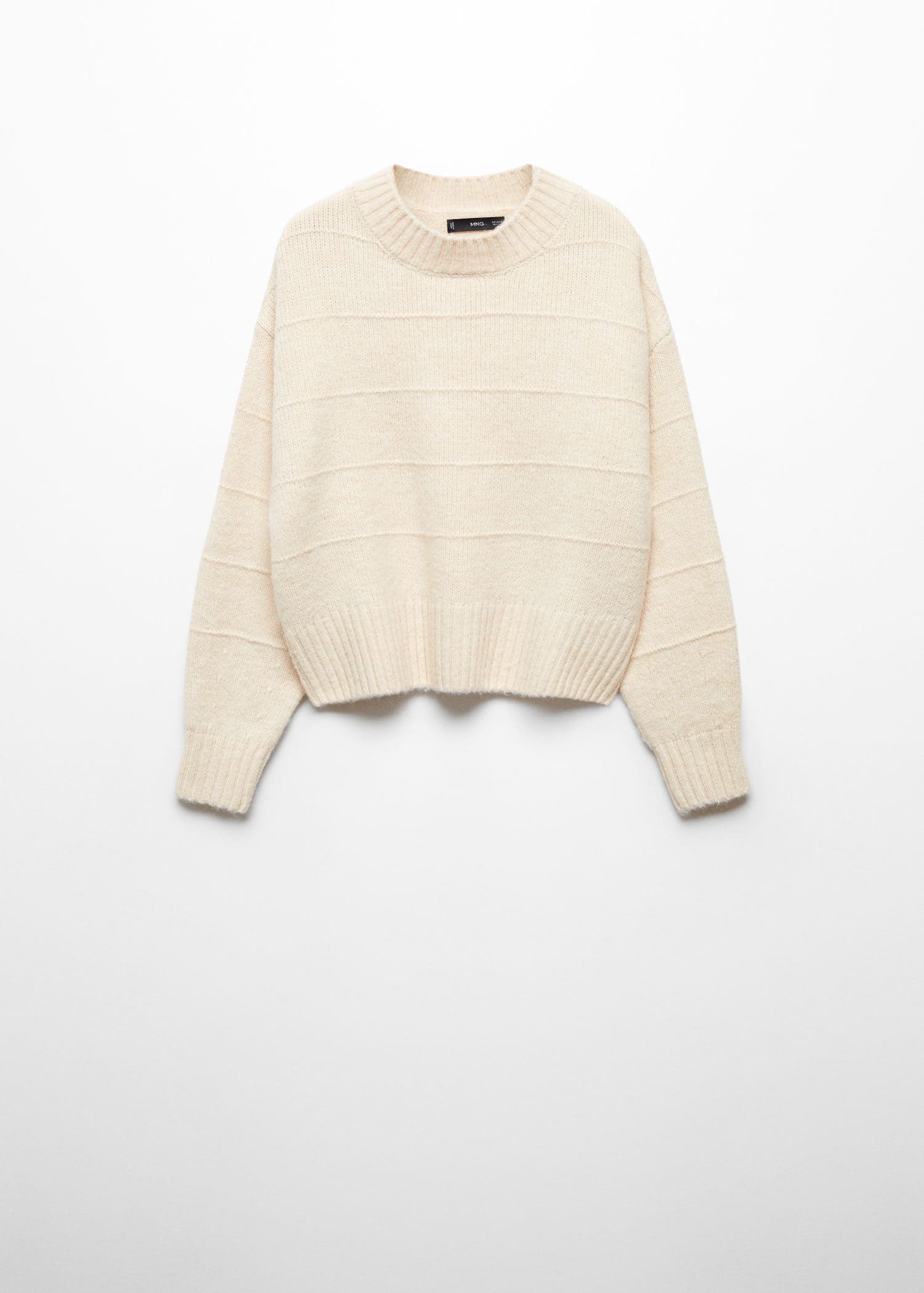 MANGO Sweater With Decorative Seam in Beige | endource