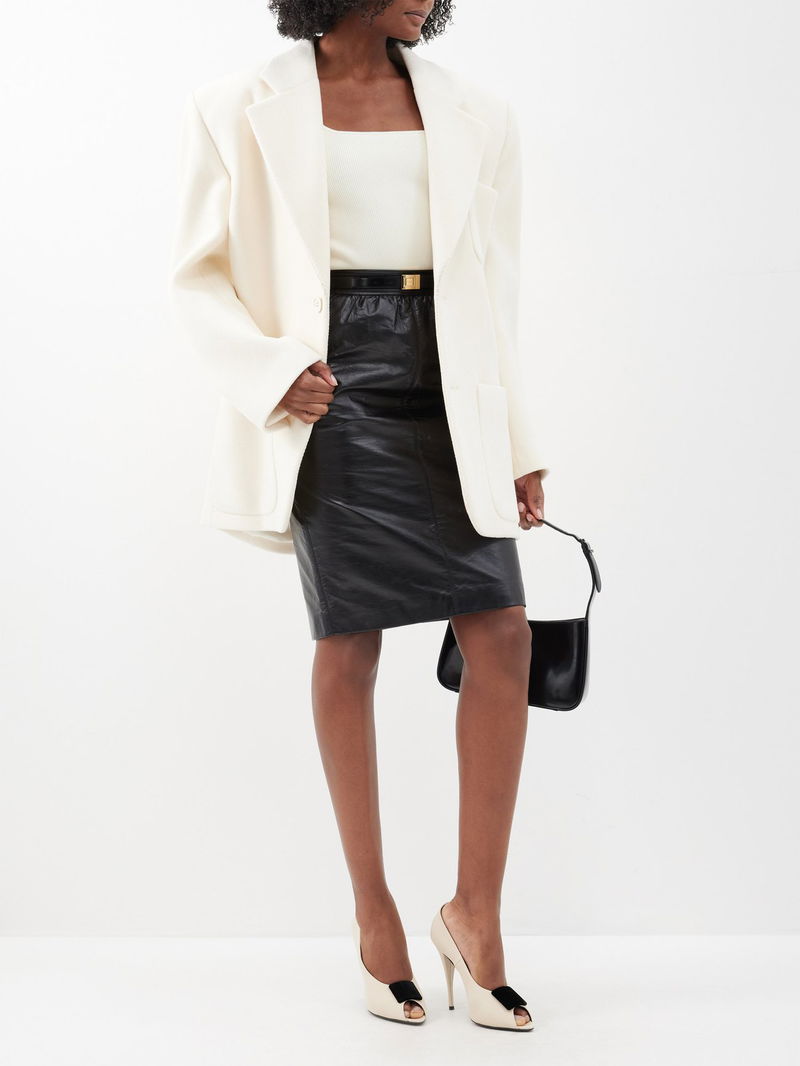 SAINT LAURENT Peep 115 Silk-Satin Pumps | endource