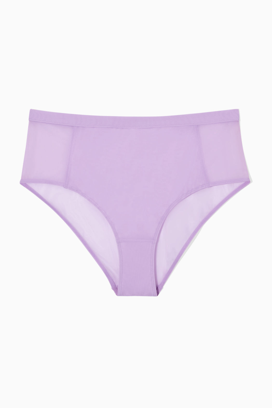 COS High-Waisted Mesh-Panel Briefs in LIGHT LILAC | endource