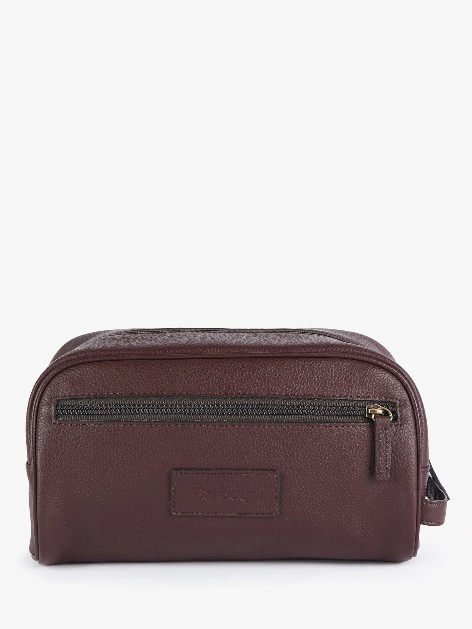 BARBOUR Leather Wash Bag in Brown | Endource