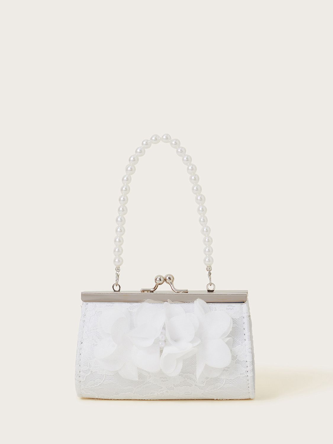 Monsoon Pearl Bow Bridesmaid Bag in Ivory | endource