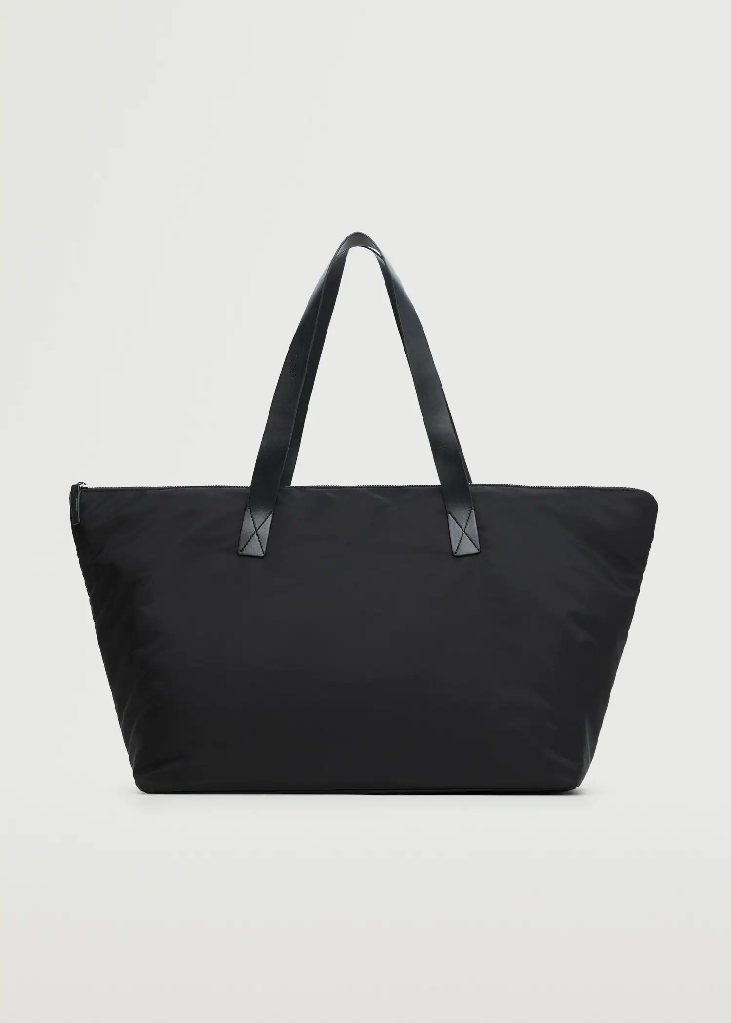 MANGO Nylon Shopper Bag in Black | Endource